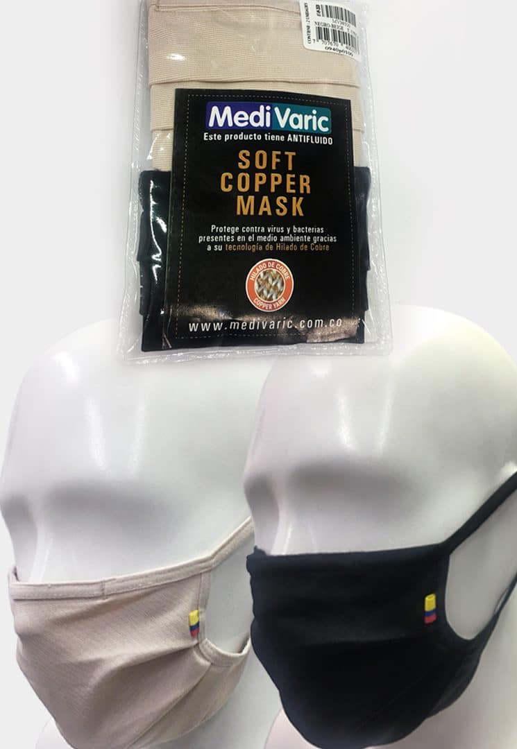 Tapabocas - Pack 2 Copper Soft Mask Black y Beige | Medivaric